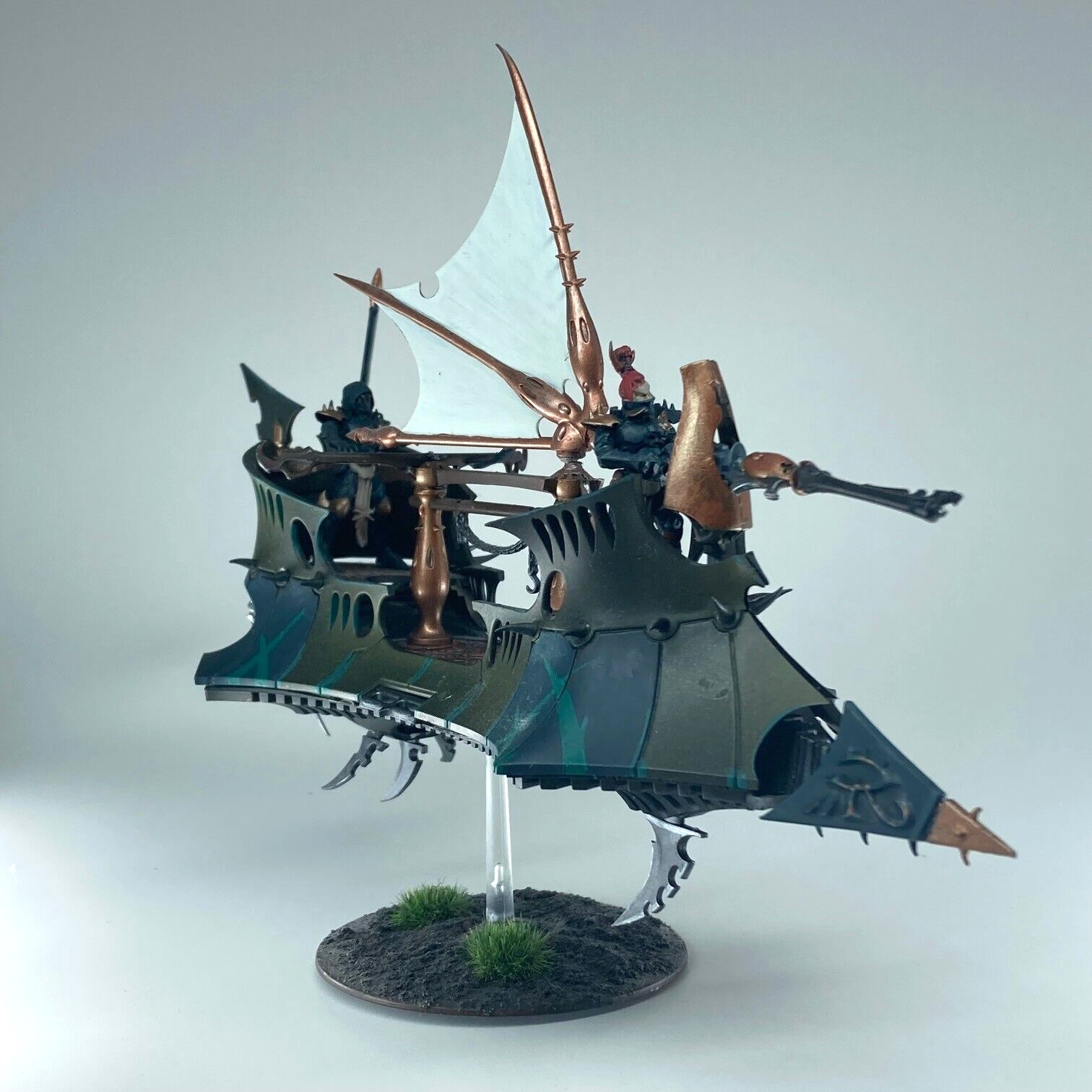 Drukhari Ravager Ship Dark Eldar - Painted - Warhammer 40K Games Works