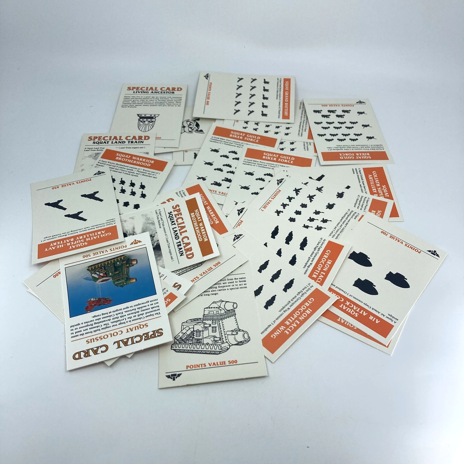 Squat Data Cards Lot - Epic Warhammer 40k Games Workshop C7672