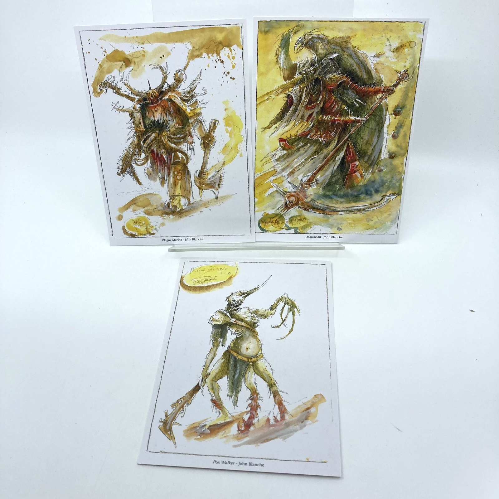 Warhammer Death Guard John Blanche Lithographs - Warhammer Collectible
