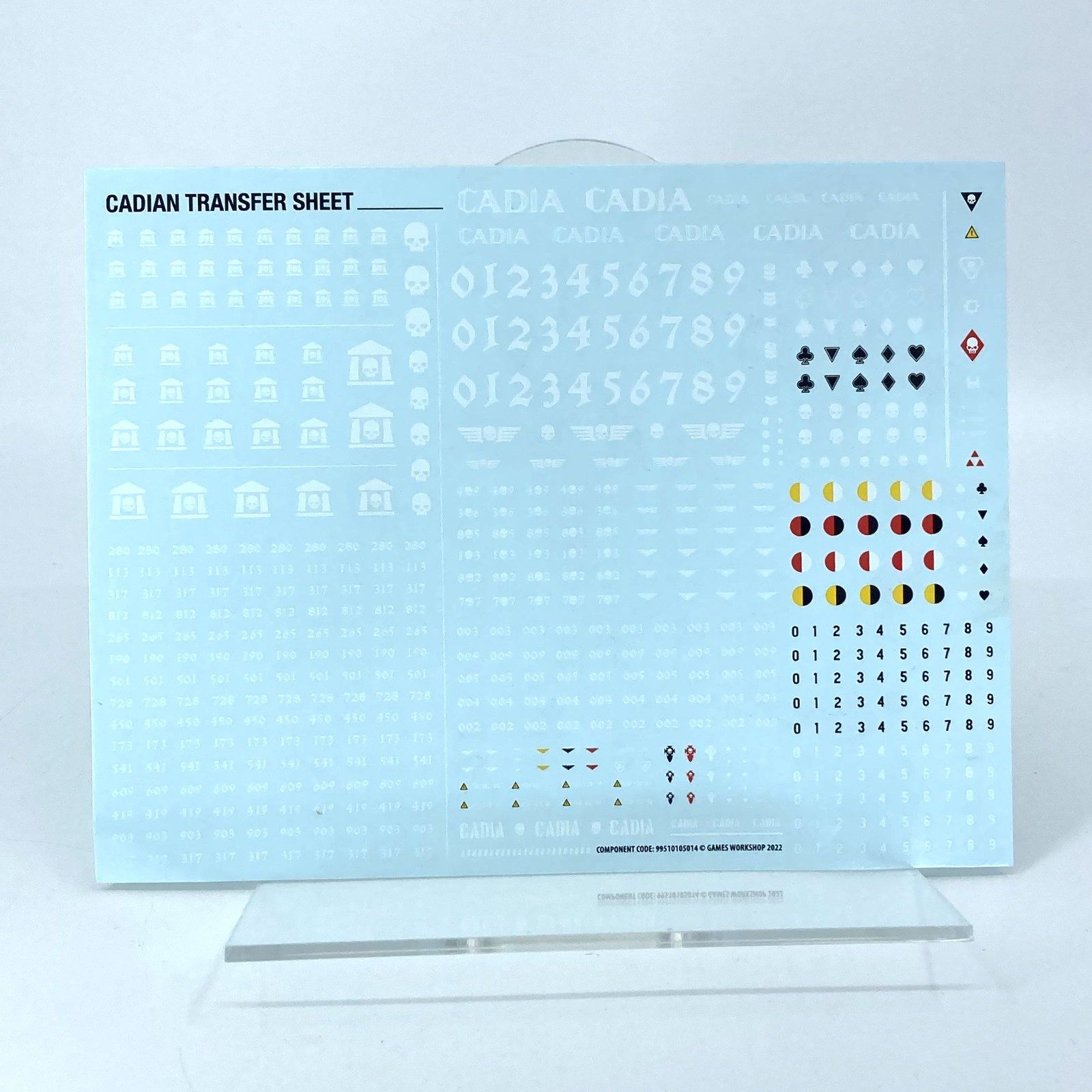 Cadian Imperial Guard Transfer Sheet - Warhammer 40K Games Workshop T1
