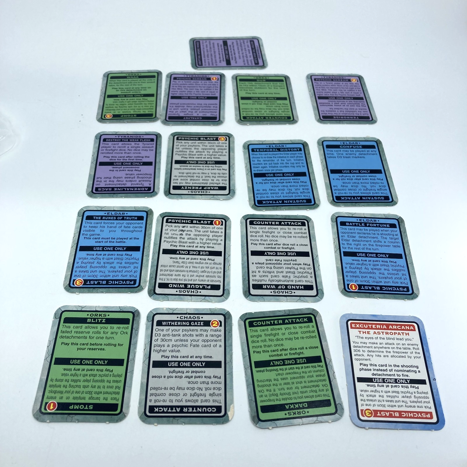 Epic Fate Cards - Epic Armageddon Warhammer 40k Games Workshop X5238