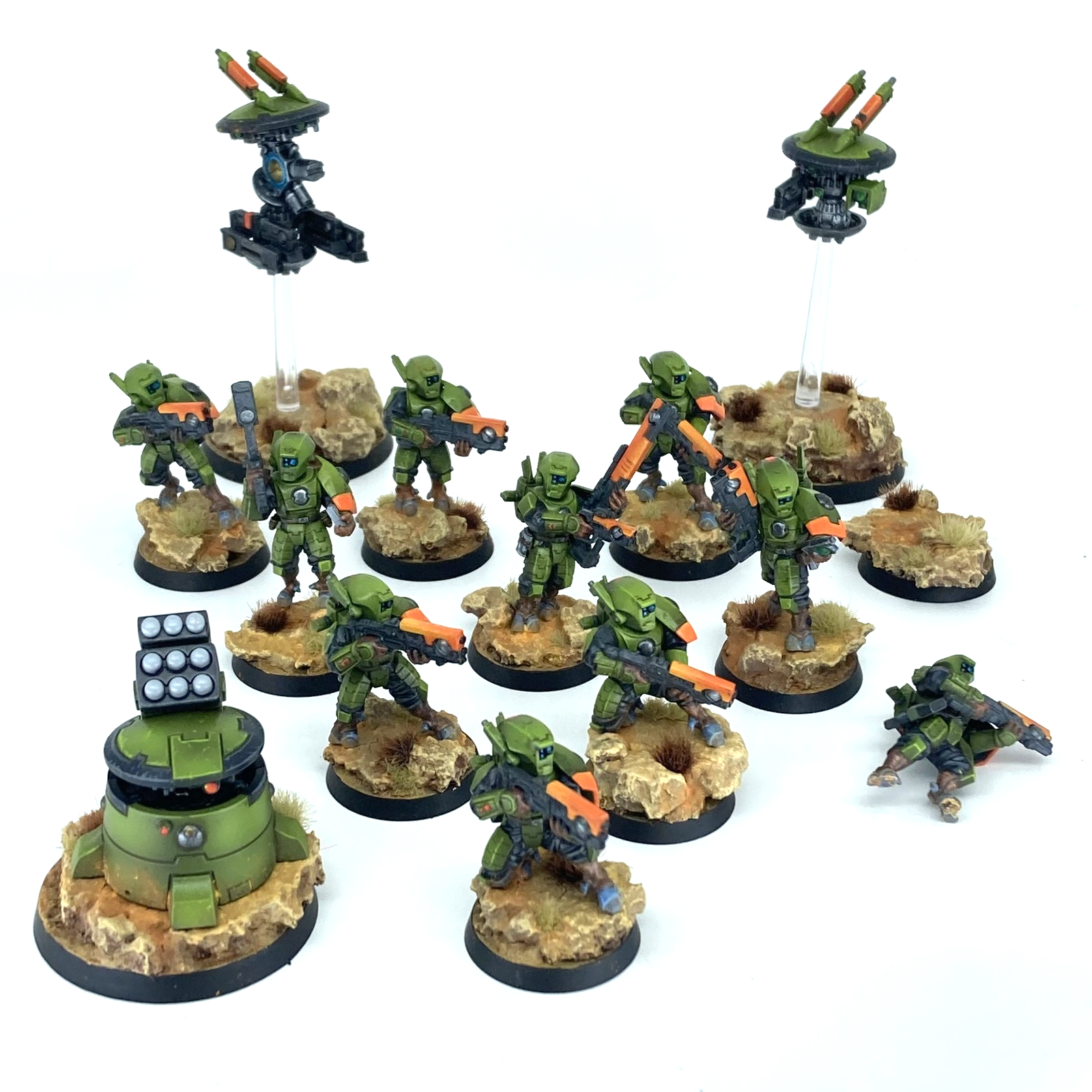 Tau Fire Warriors Strike Team - T'au Empire - Warhammer 40k Painted C3
