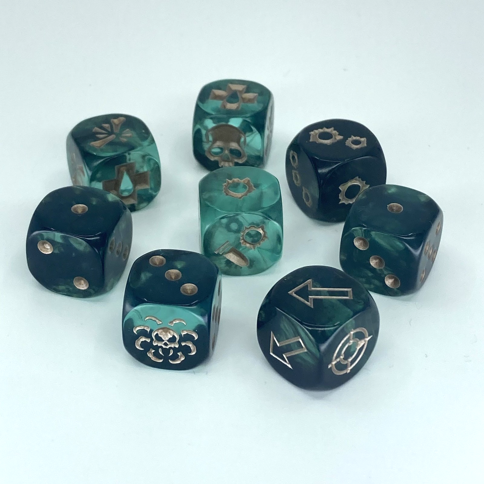 Necromunda Van Saar Dice Set - Warhammer Necromunda Games Workshop X17