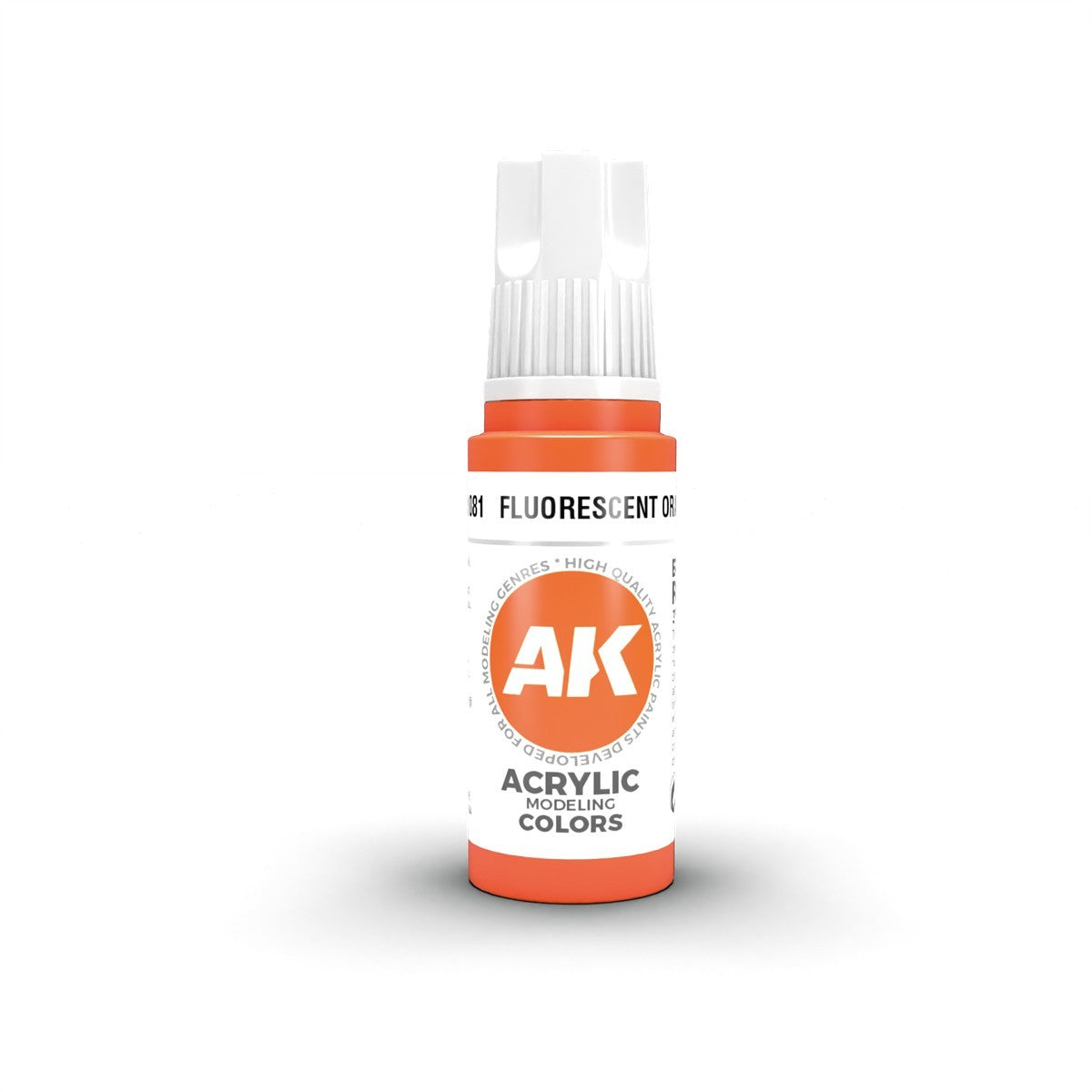 Fluorescent Orange - AK 3 Gen Colour - AK Interactive 18ml Acrylic Pai