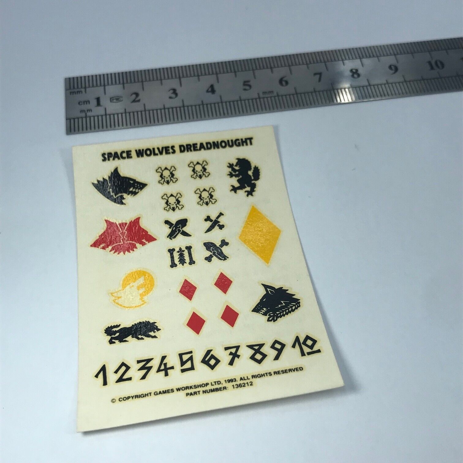 Classic Space Wolf Wolves Dreadnought Transfer Sheet - Warhammer 40K T