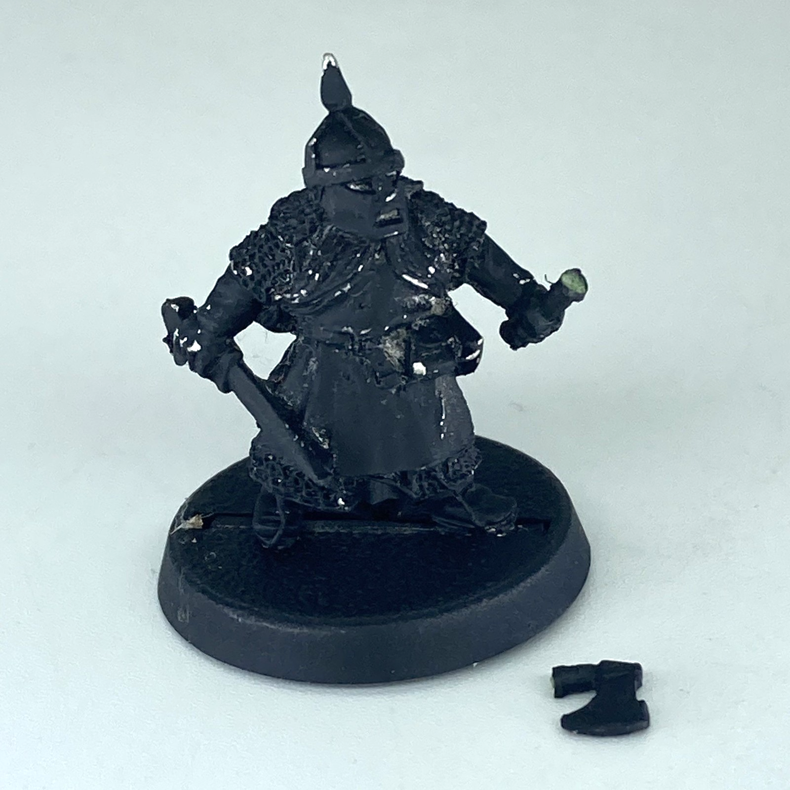 Dwarf Iron Guard - Broken Axe - Warhammer / Lord of the Rings Metal X1
